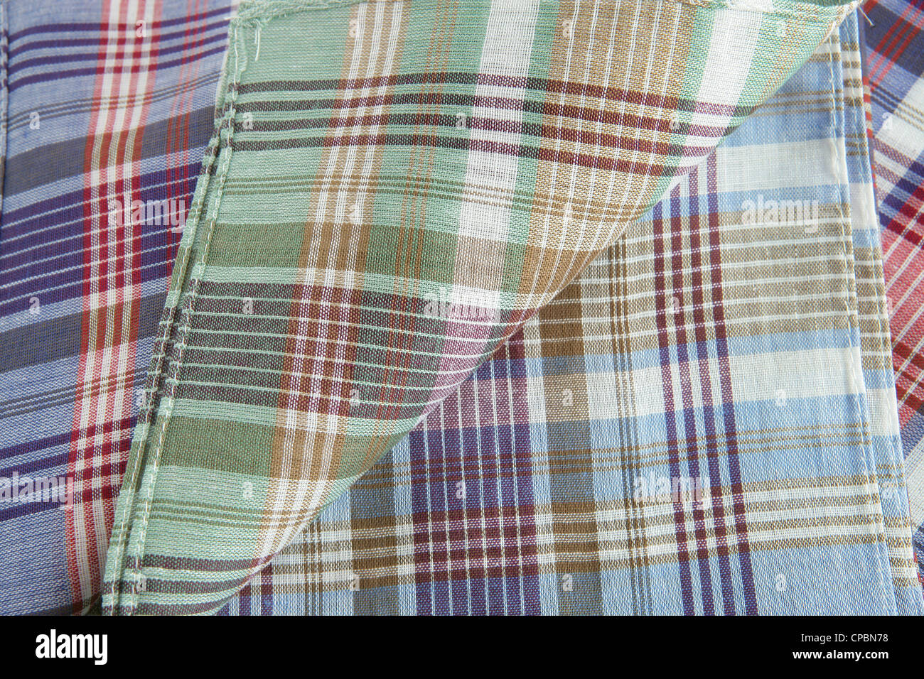 Tea green checked cloth hi-res stock photography and images - Alamy