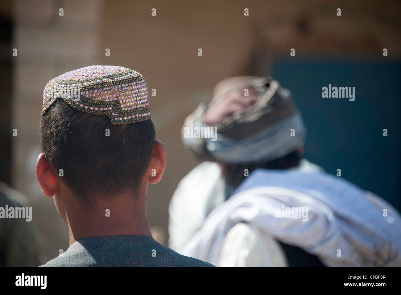 Man wears a traditional Pashtu hat in Helmand, Afghanistan Stock Photo ...