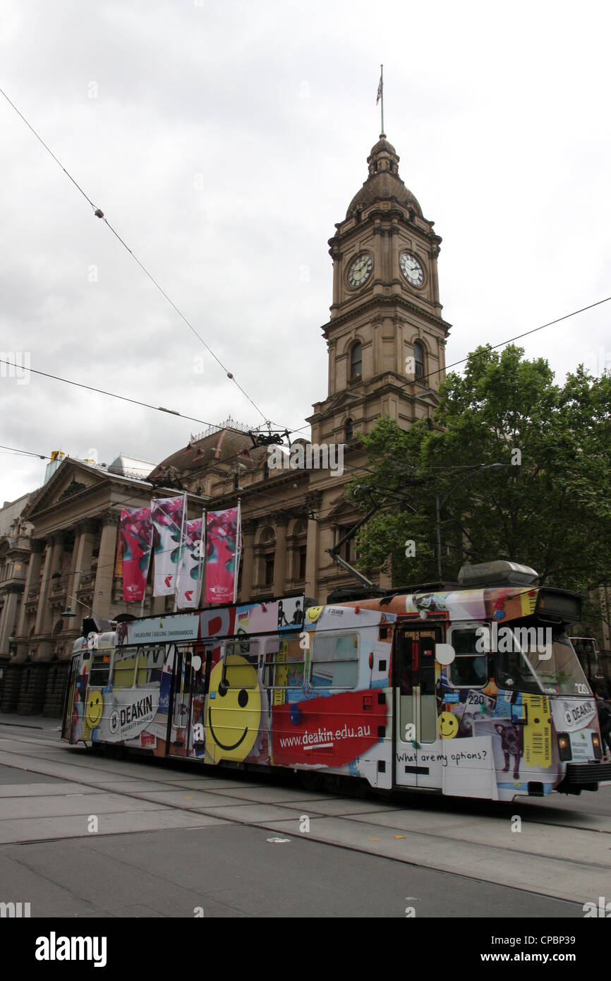 Australia, Melbourne Clock tower of old General Post Office building ...