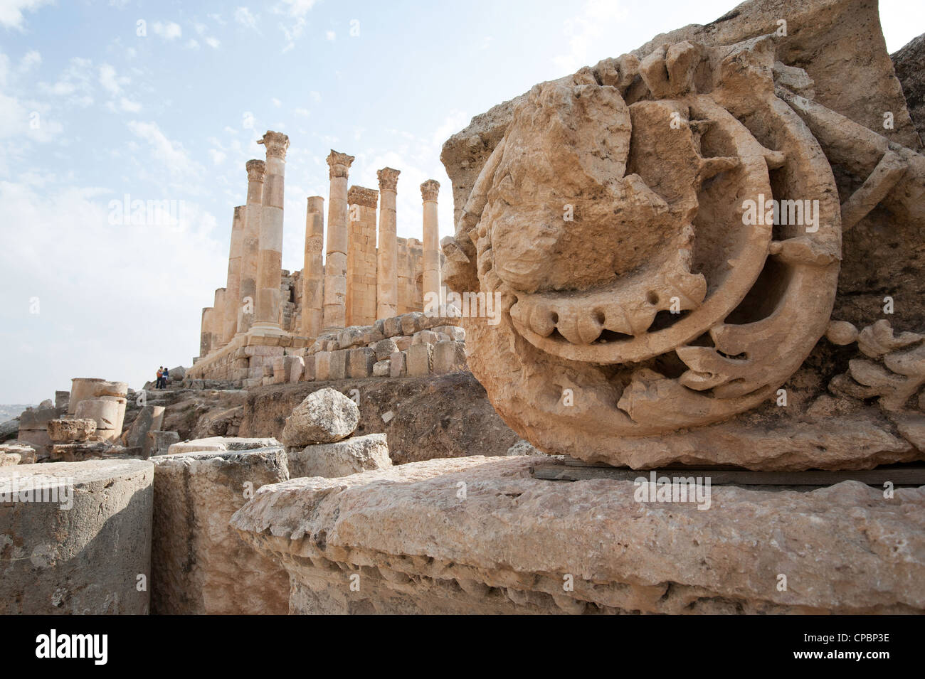 Temple of Zeus in Jerash, Jordan Stock Photo - Alamy