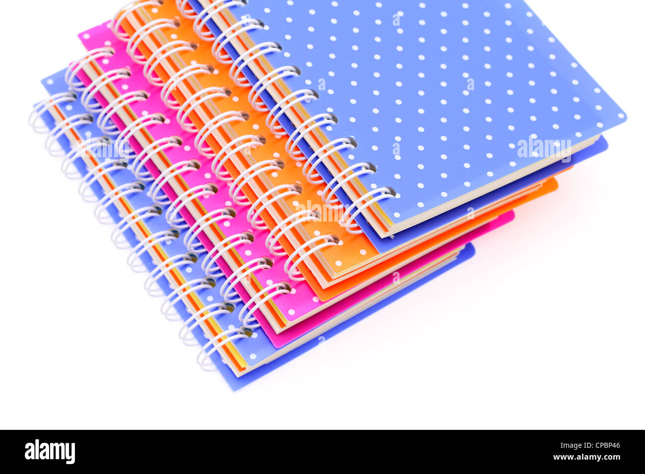Notebook on white background Stock Photo - Alamy
