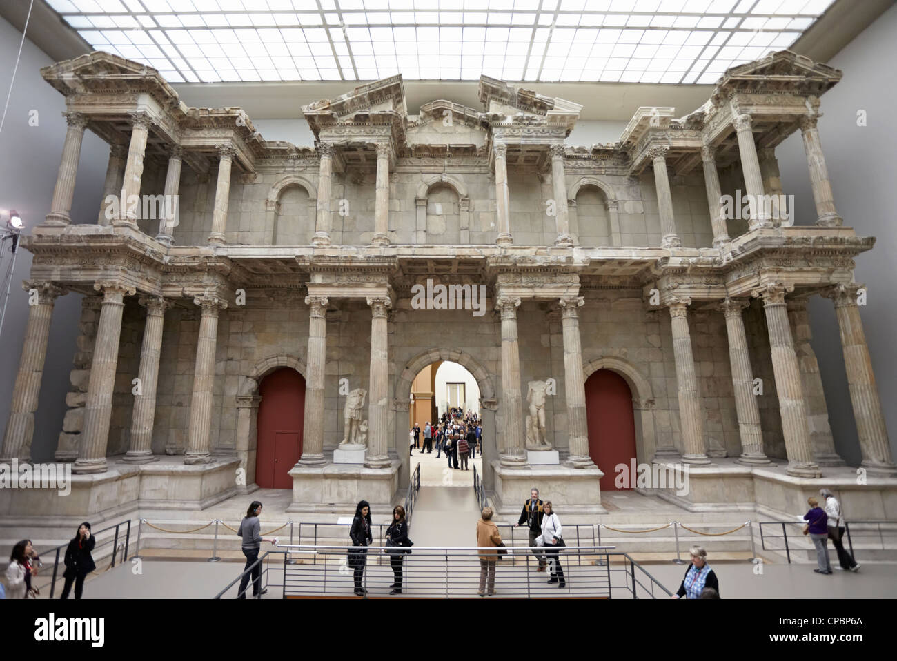 Berlin Pergamon museum on museum island and the market gate from ...