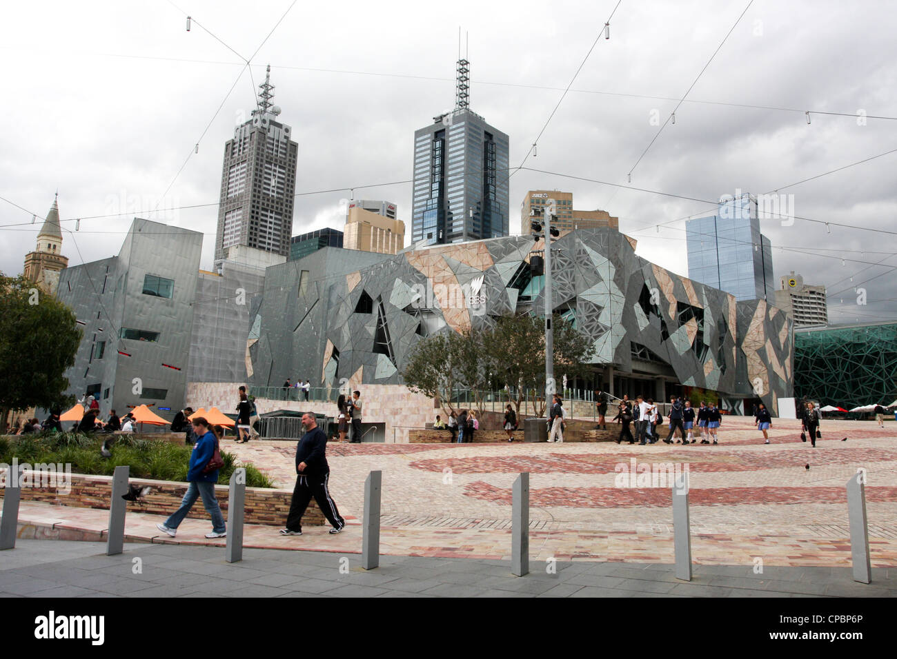 Australia, Melbourne Federation Square Stock Photo - Alamy