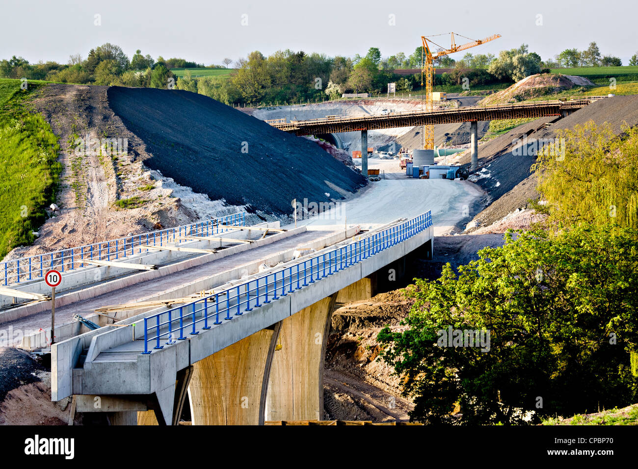 Construction of neu motorway in Germany Stock Photo - Alamy