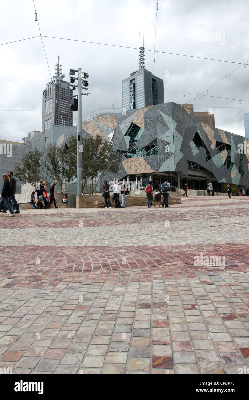 Australia, Melbourne Federation Square Stock Photo - Alamy
