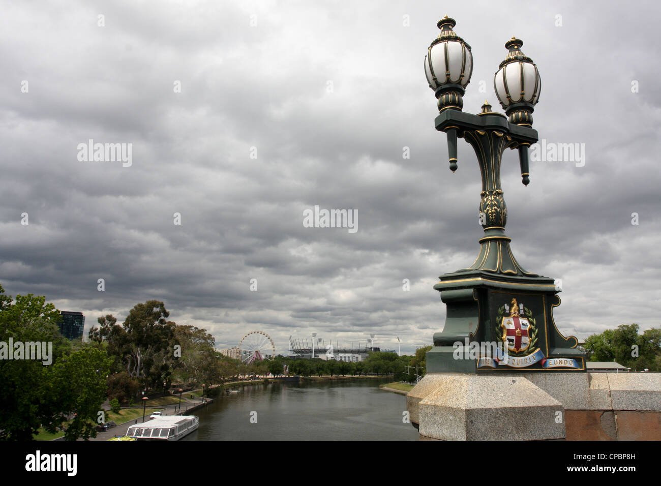Australia, Melbourne Coat of Arms, on Princes Bridge Stock Photo - Alamy