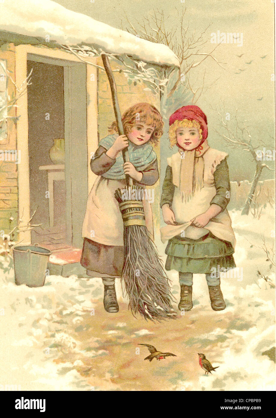 Victorian robin winter hi-res stock photography and images - Alamy