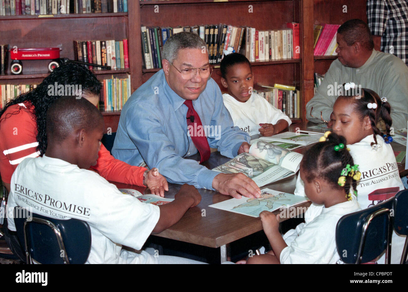 General Colin Powell and pop star Janet Jackson at the Boys Club of ...