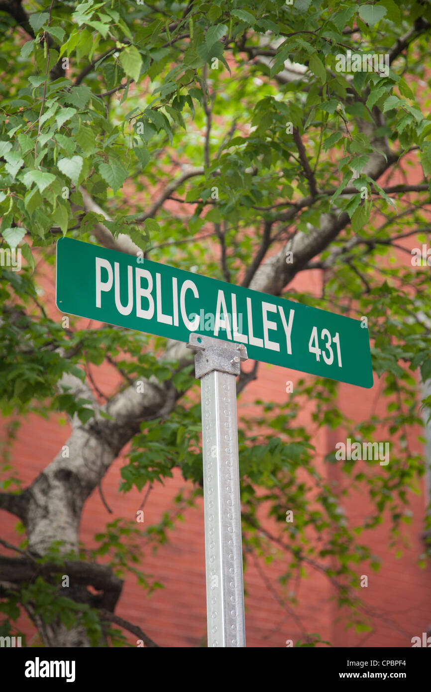 public alley sign in Boston MA Stock Photo - Alamy