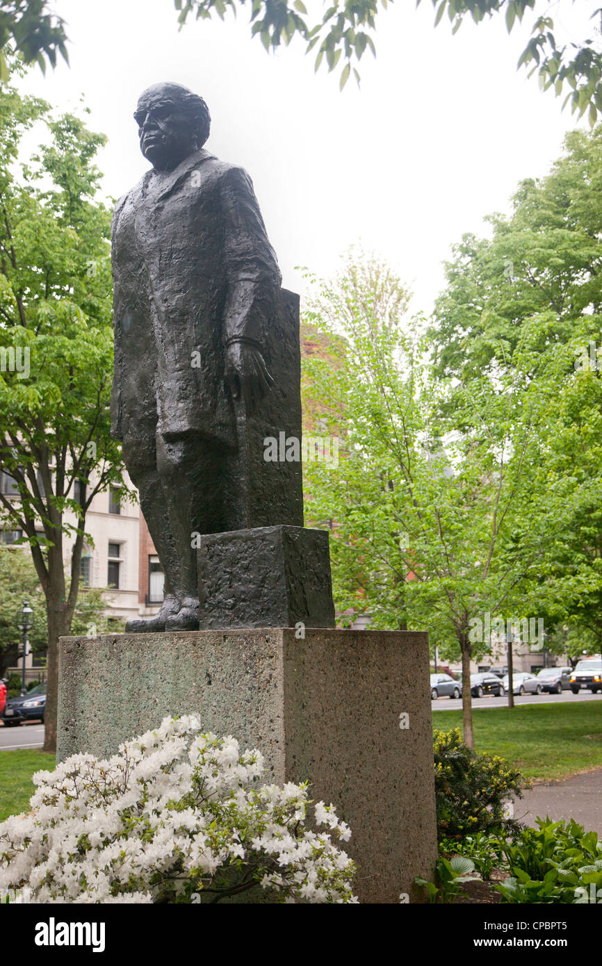 Domingo Sarmiento statue in Boston MA Stock Photo - Alamy