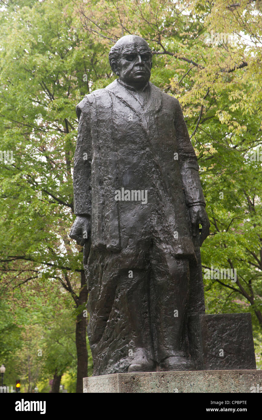 Domingo Sarmiento statue in Boston MA Stock Photo - Alamy