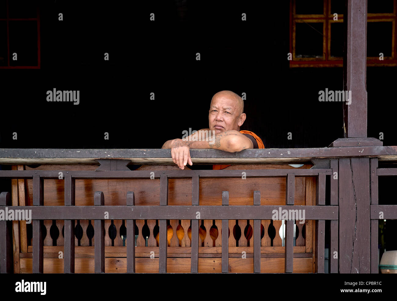 Thai buddhist monk relaxing hi-res stock photography and images - Alamy