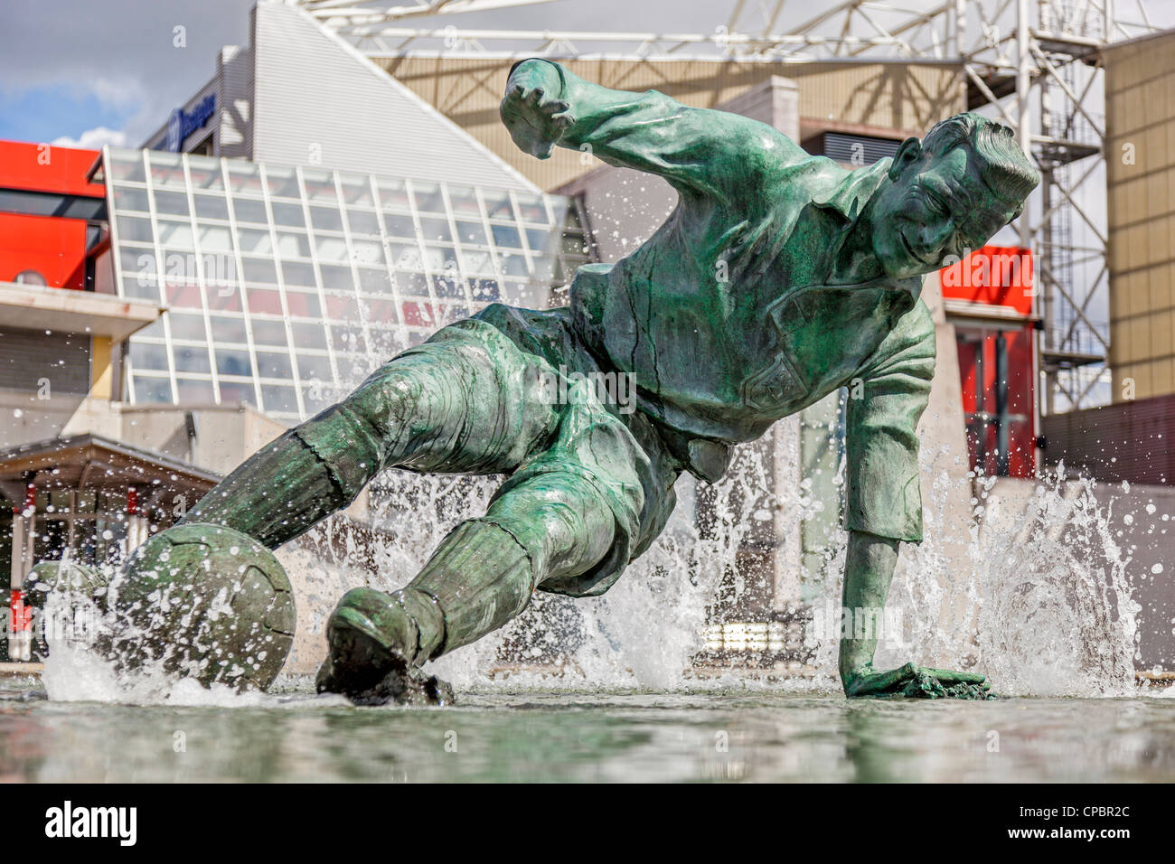 The Tom Finney 'Splash' Statue at Preston FC Deepdale stadium Stock ...