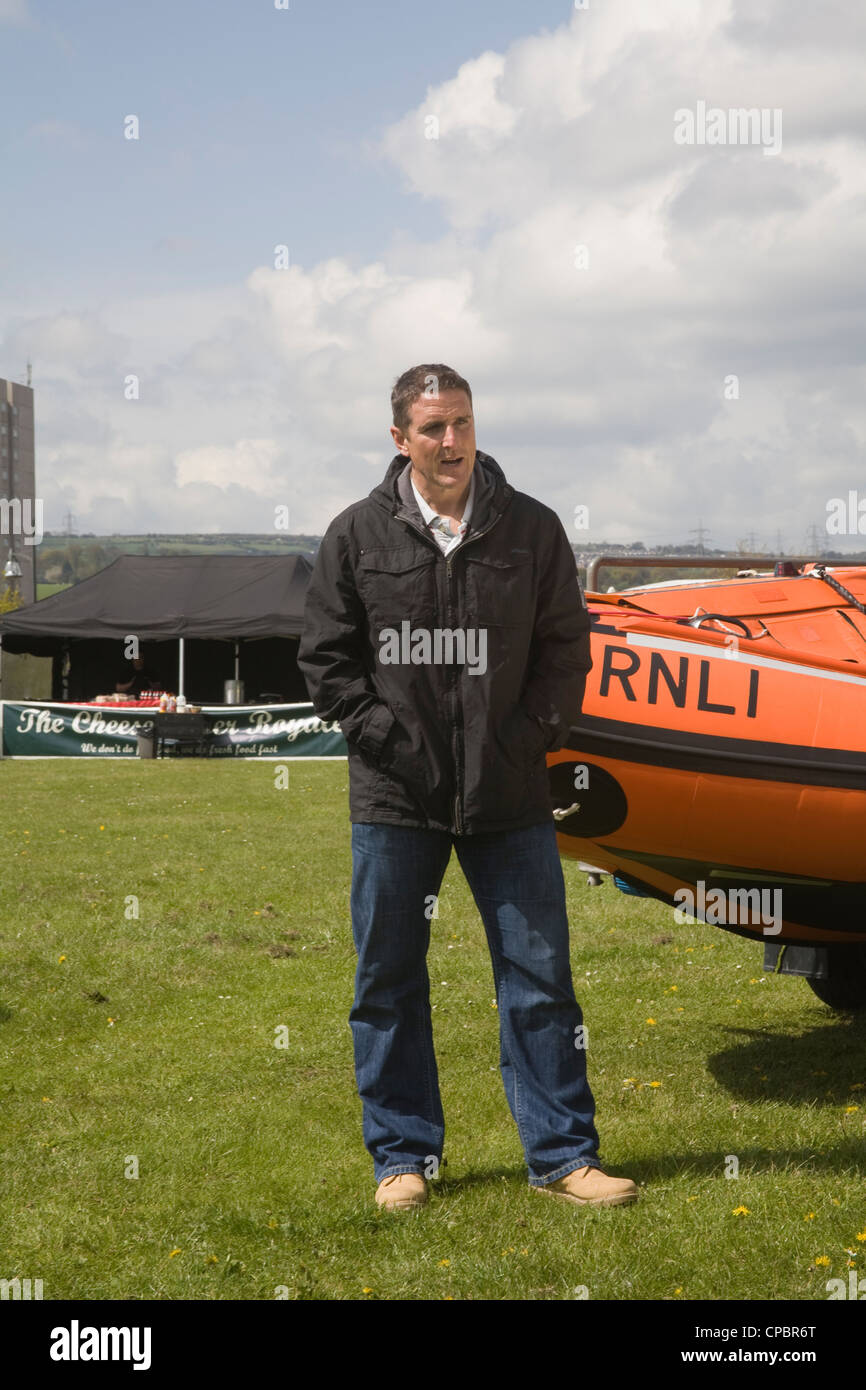 North Wales UK Iolo Williams TV personality recording an episode for a ...