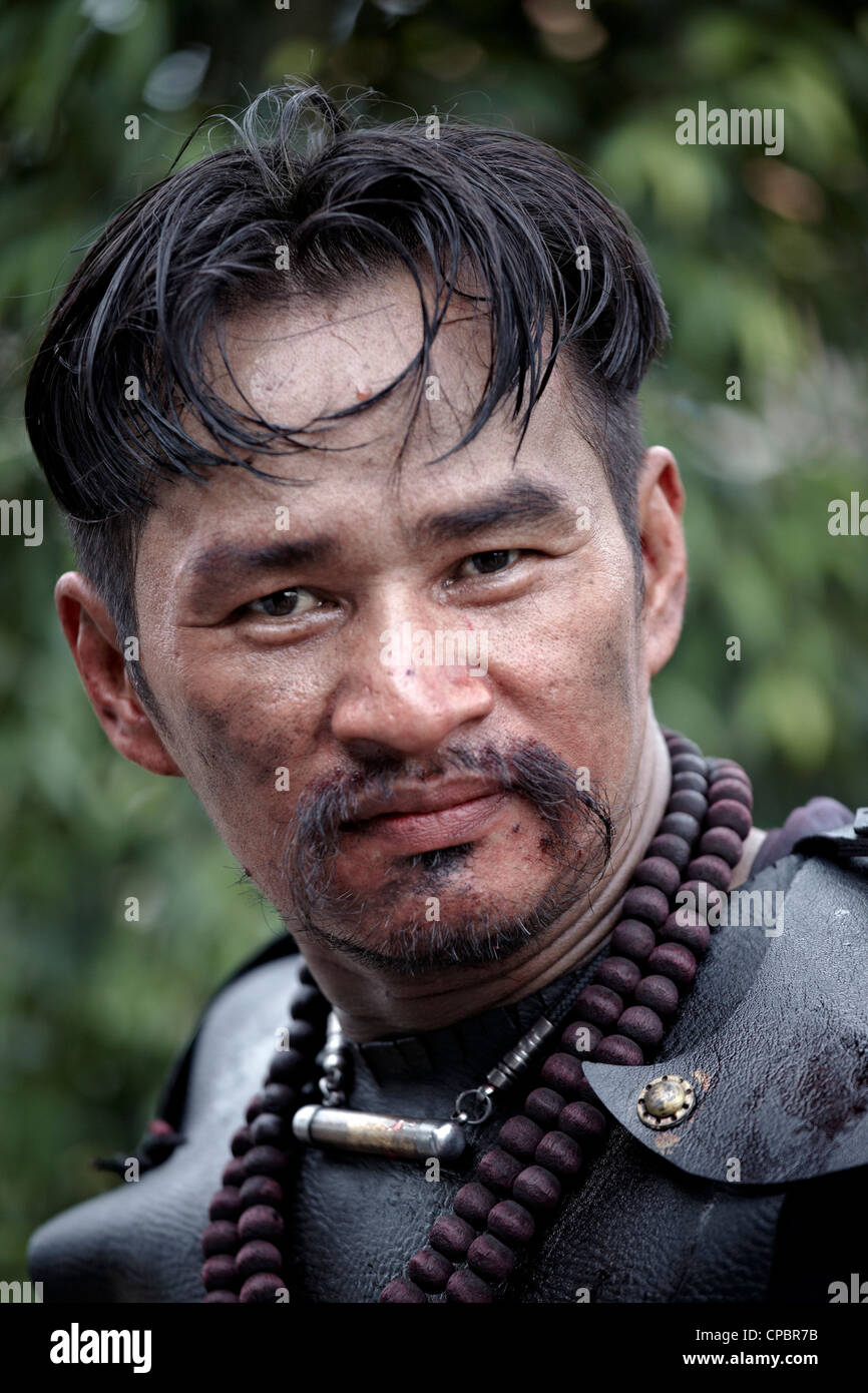 Thailand actor dressed as an ancient warrior. "Siege of Ayutthaya ...