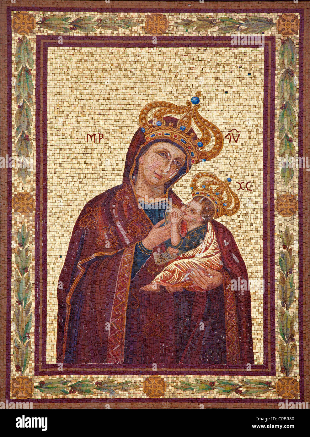 Virgin mary mosaic hi-res stock photography and images - Alamy