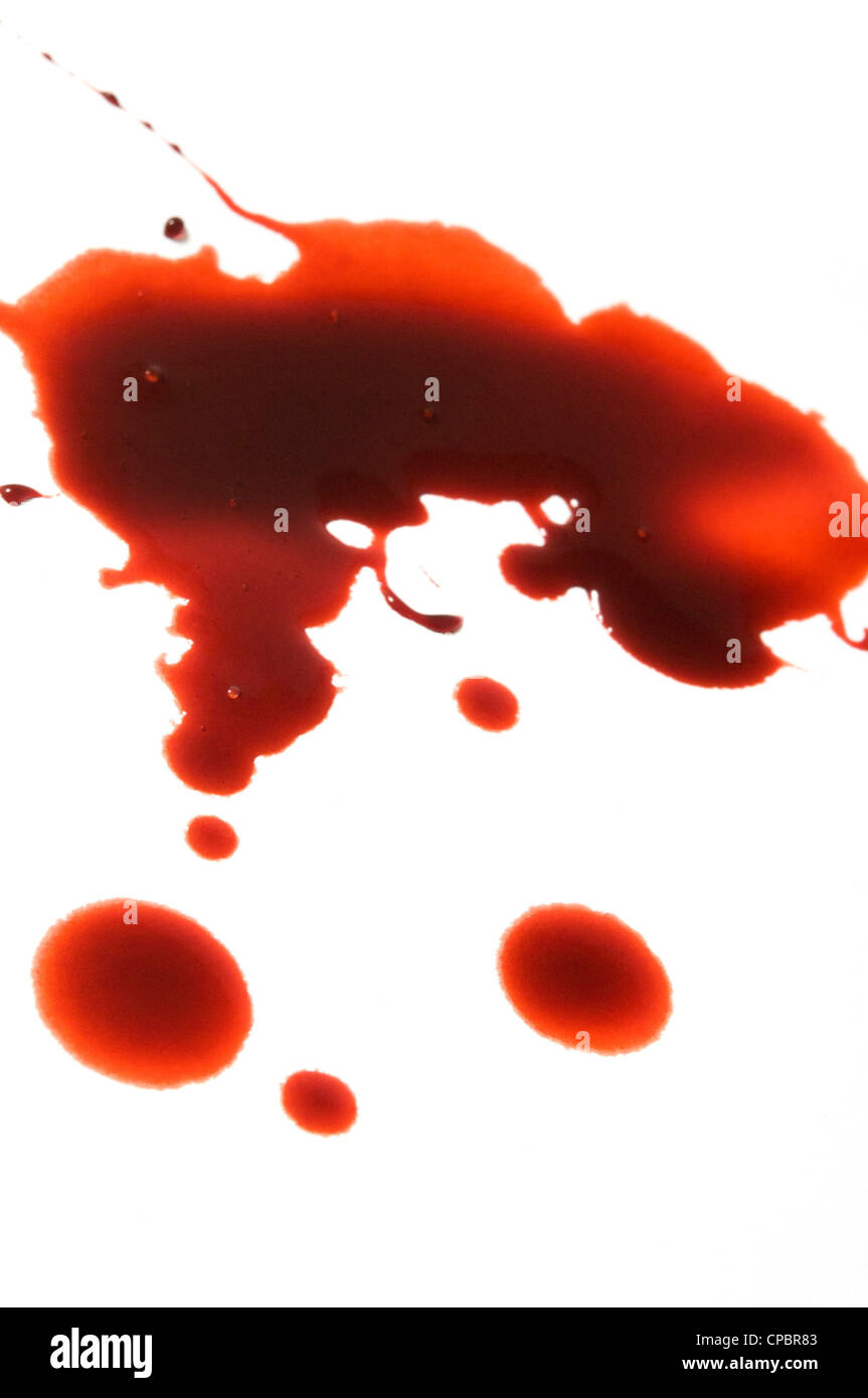 blood spatter and drops Stock Photo - Alamy