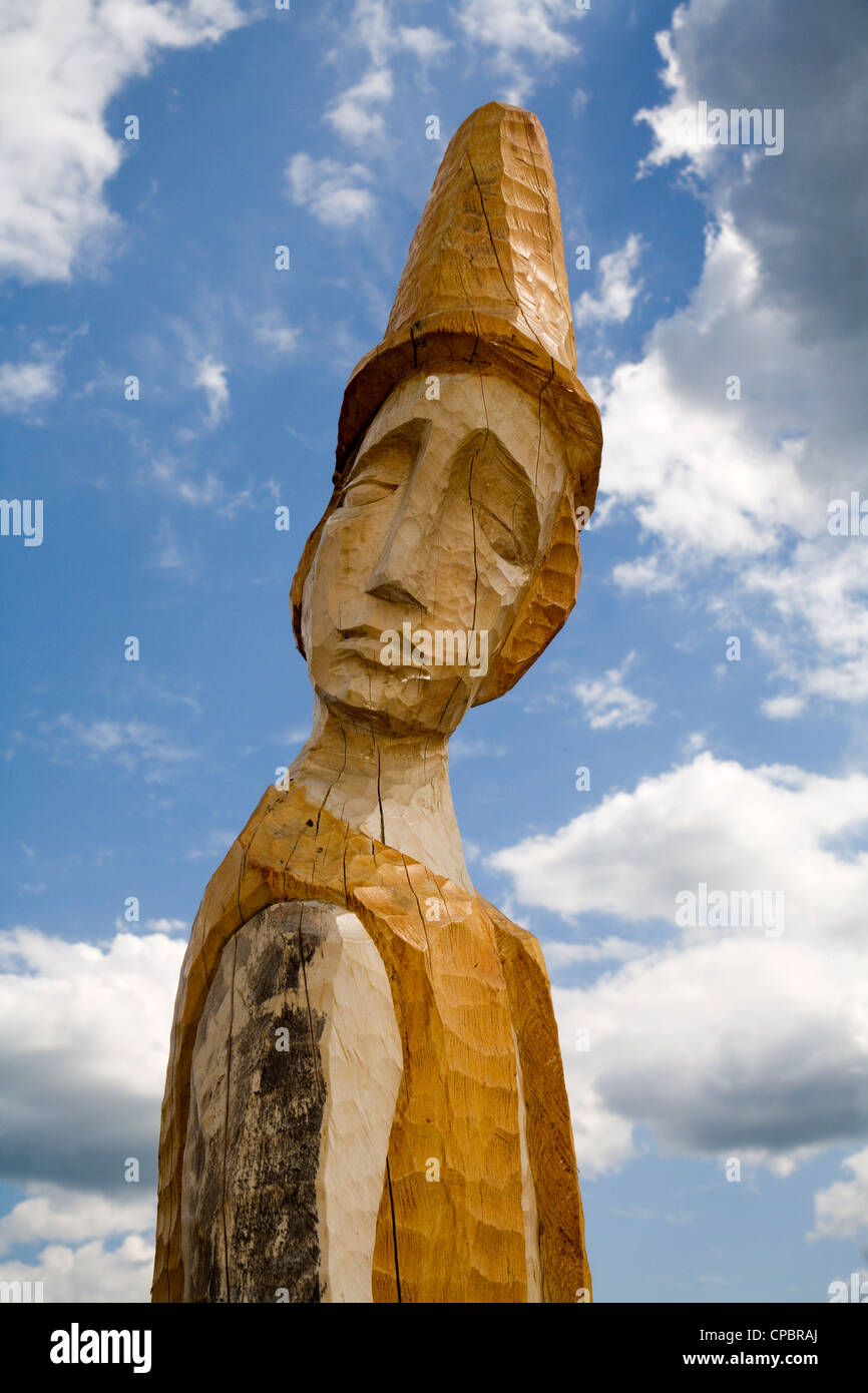 wood statue - folklore art from Slovakia Stock Photo - Alamy