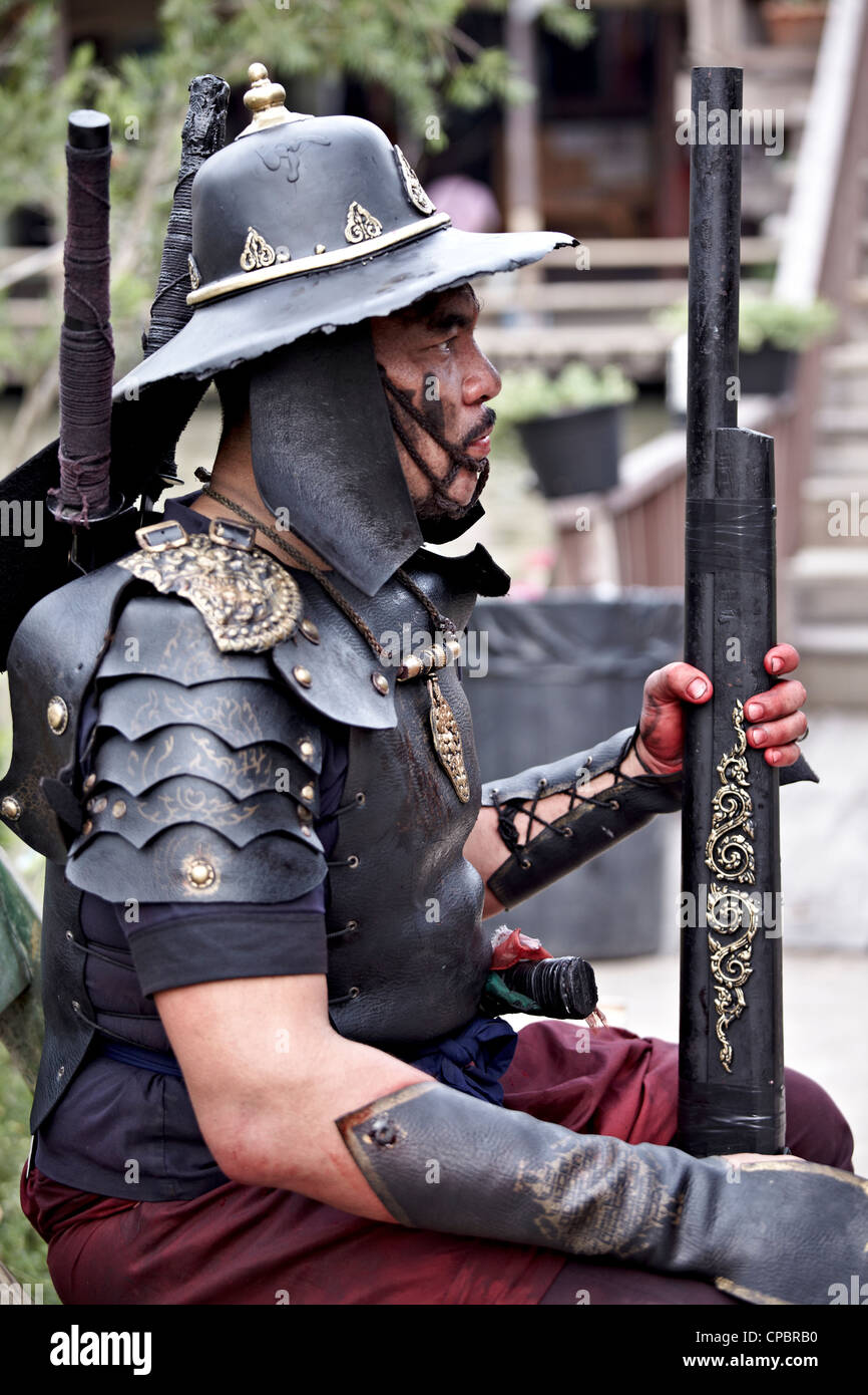 Thailand Actor dressed as ancient Thai soldiers, "Siege of Ayutthaya ...