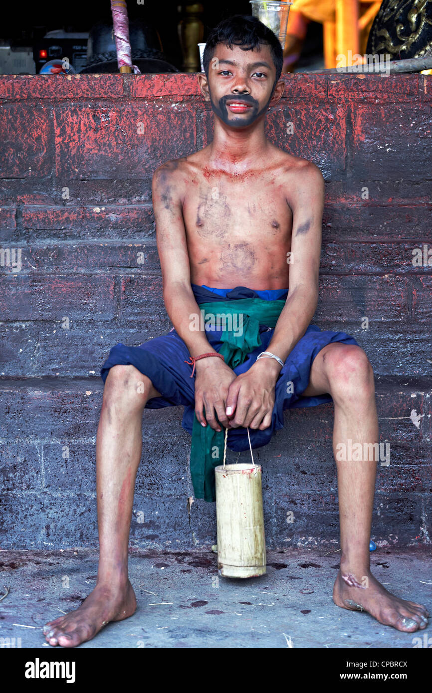 Thailand actor. Boy acting as a peasant. "Siege of Ayutthaya" show ...