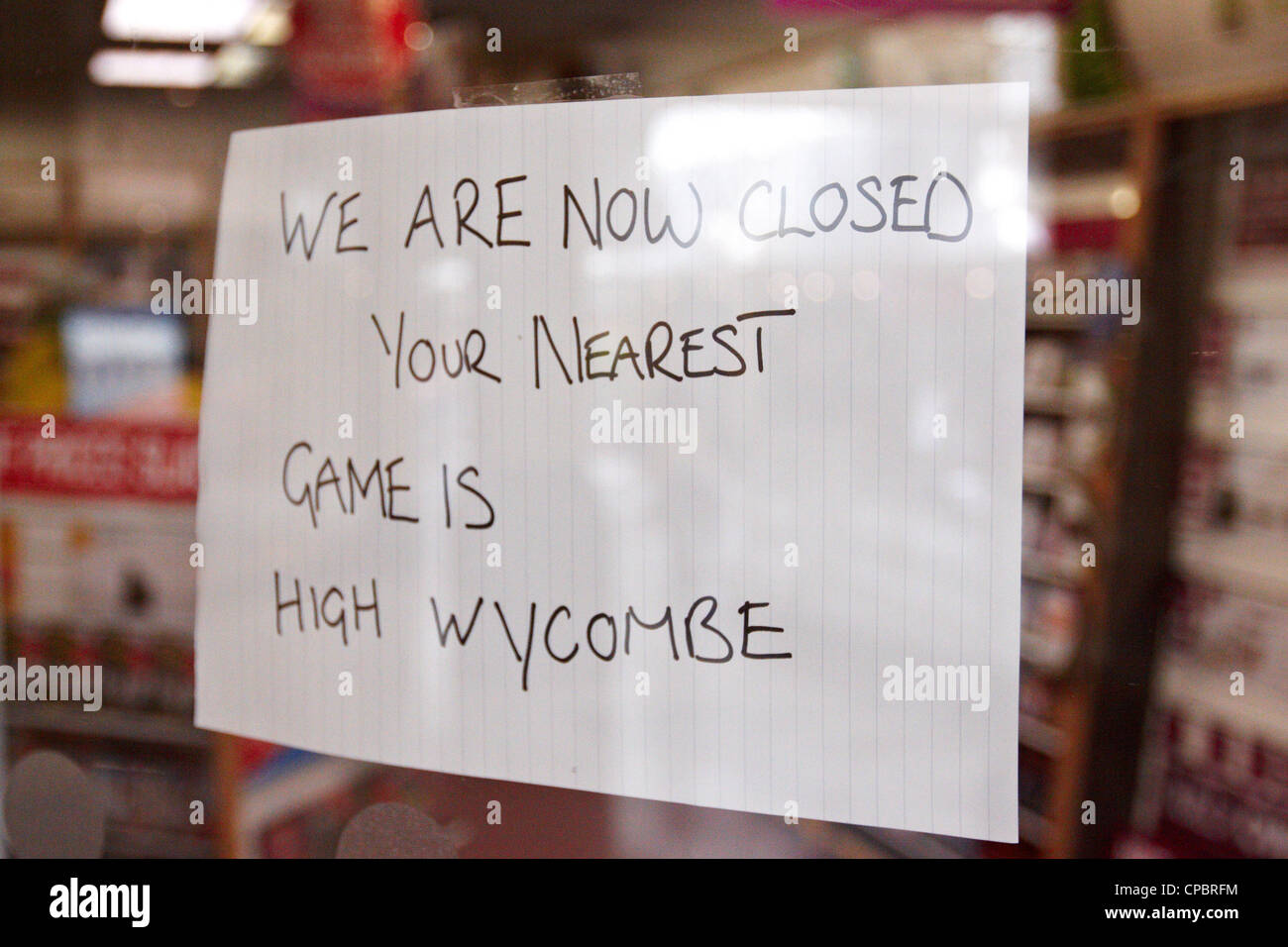 General view of a closed branch of Game in Aylesbury after the group ...