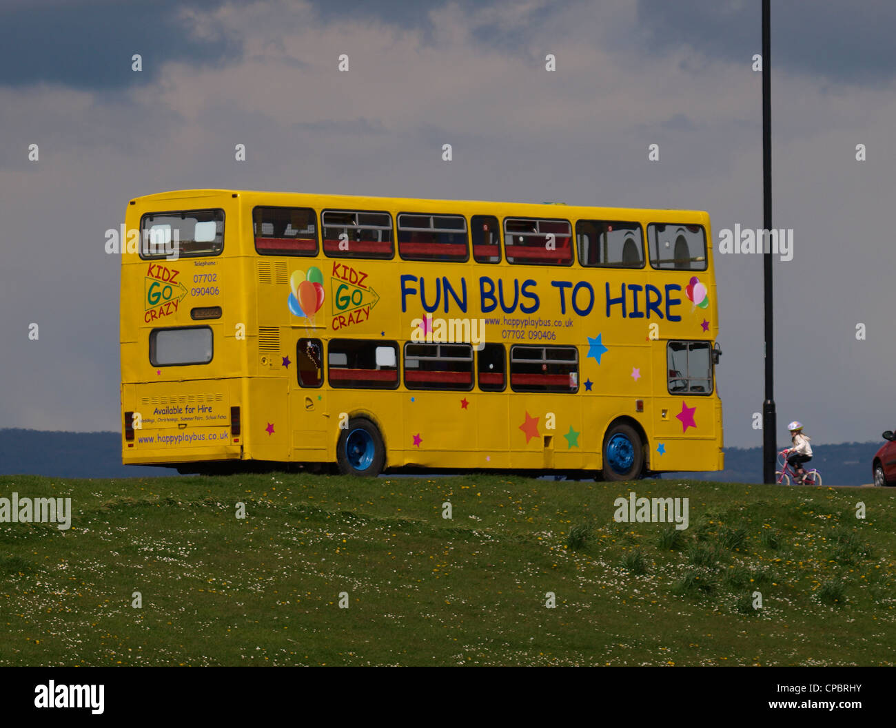Fun Bus for kids, Portishead, Somerset, UK Stock Photo - Alamy