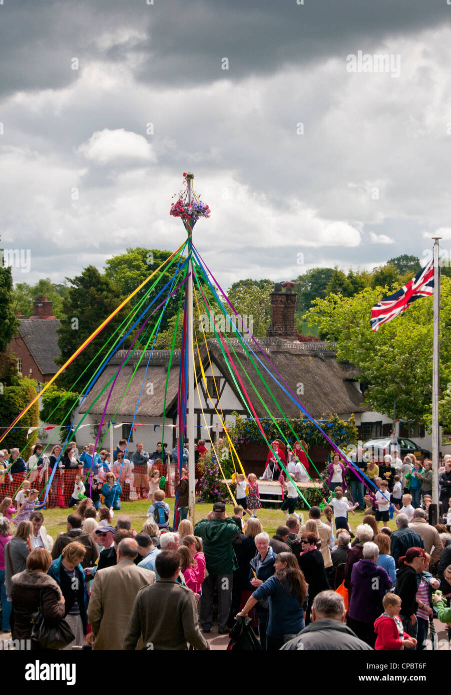 Traditional Maypole Dancing & Village Fete, Whitegate Village, Cheshire ...