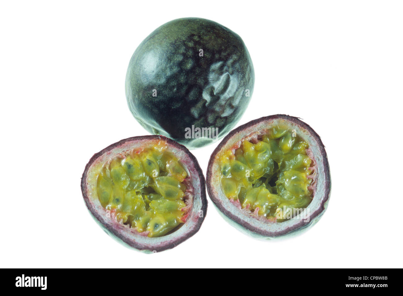 Esotic Fruit, Passion Fruit, Grenadilla, Passiflora ligularis, Isolated ...