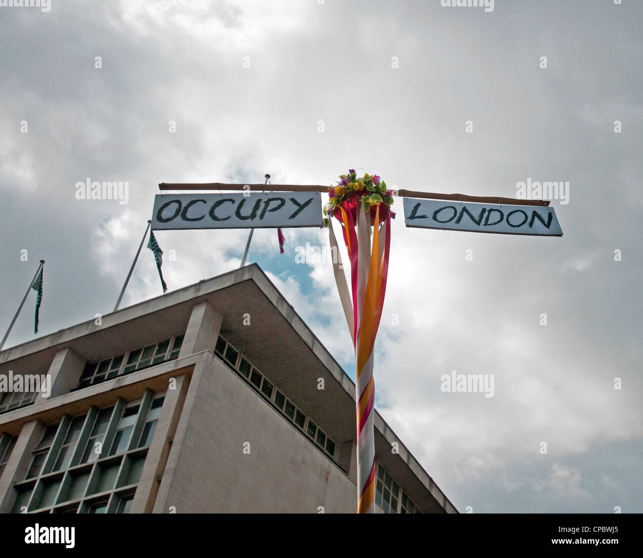 Occupy London protesters in Oxford Street Stock Photo - Alamy