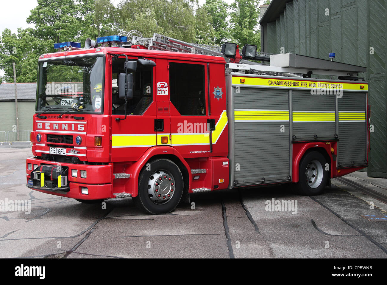Dennis Sabre fire engine, Cambridgeshire Fire and Rescue Service Stock ...