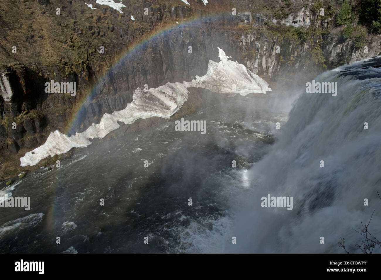 USA, Idaho, Upper Mesa Falls, Snake River, Henry's Fork, Lower Mesa ...