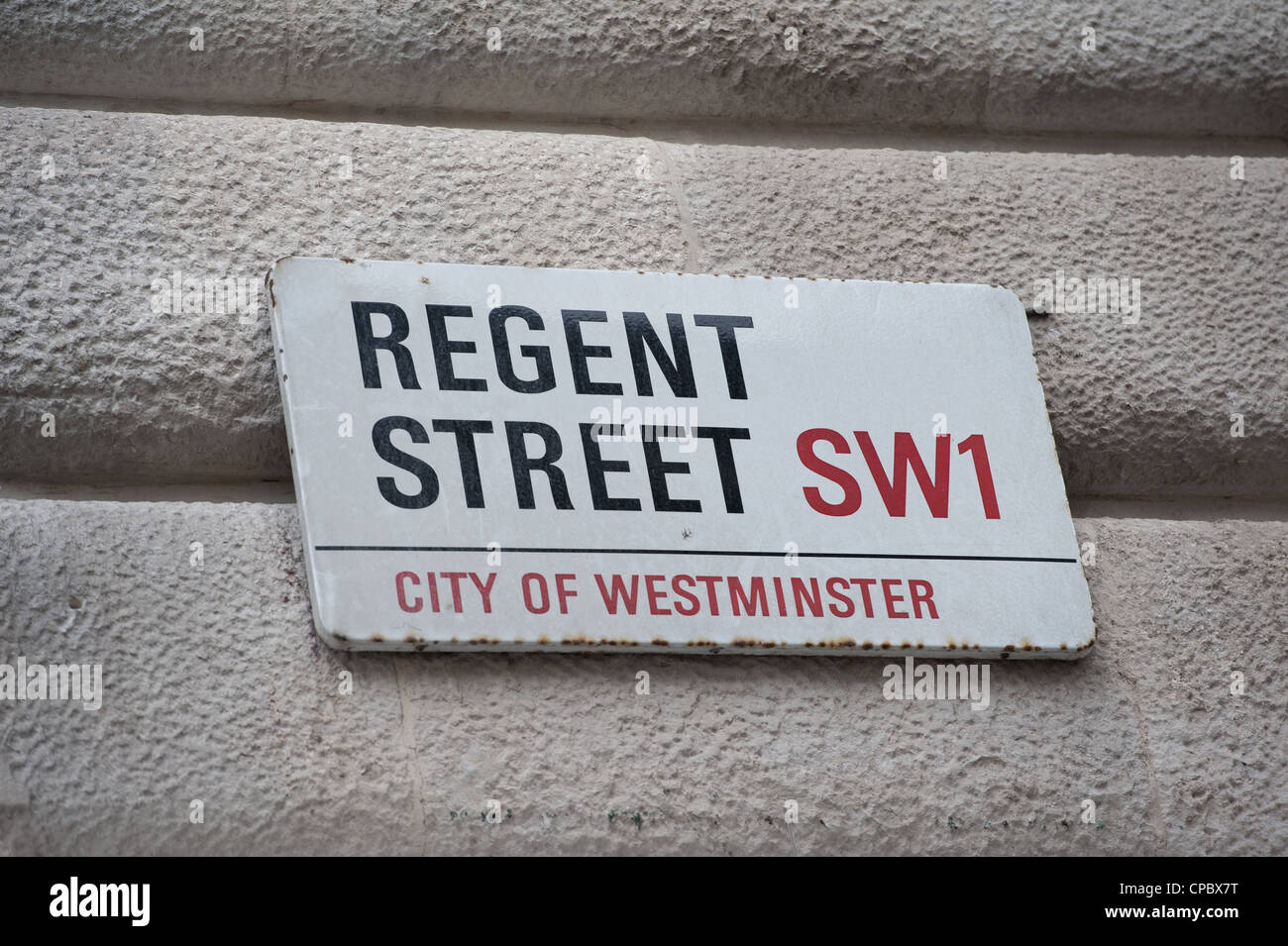 London street sign, Regent Street, England, UK, one of Londons most ...