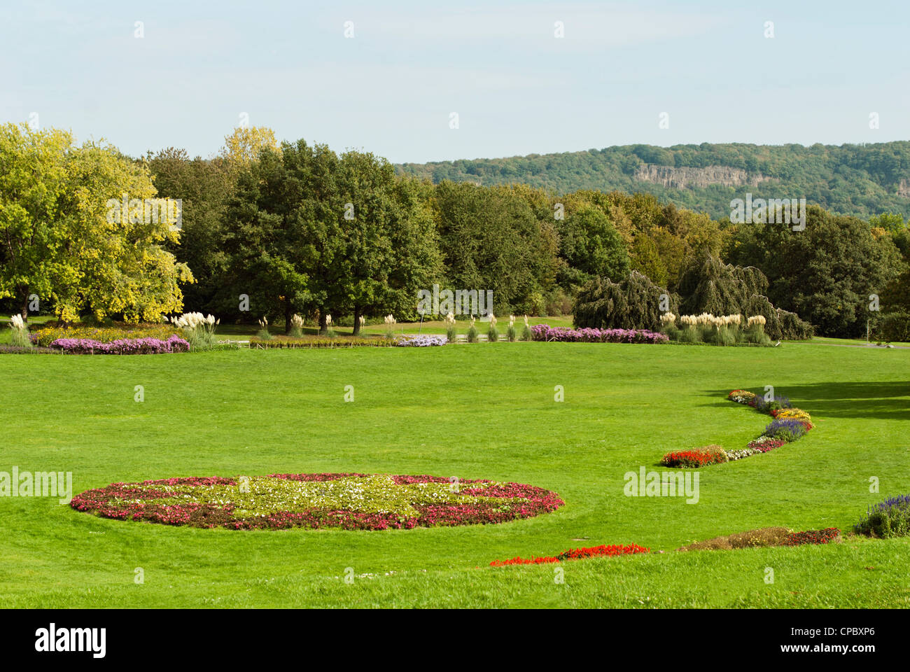 Rheinaue, a leisure park on the banks of the Rhine in Bonn, Germany ...
