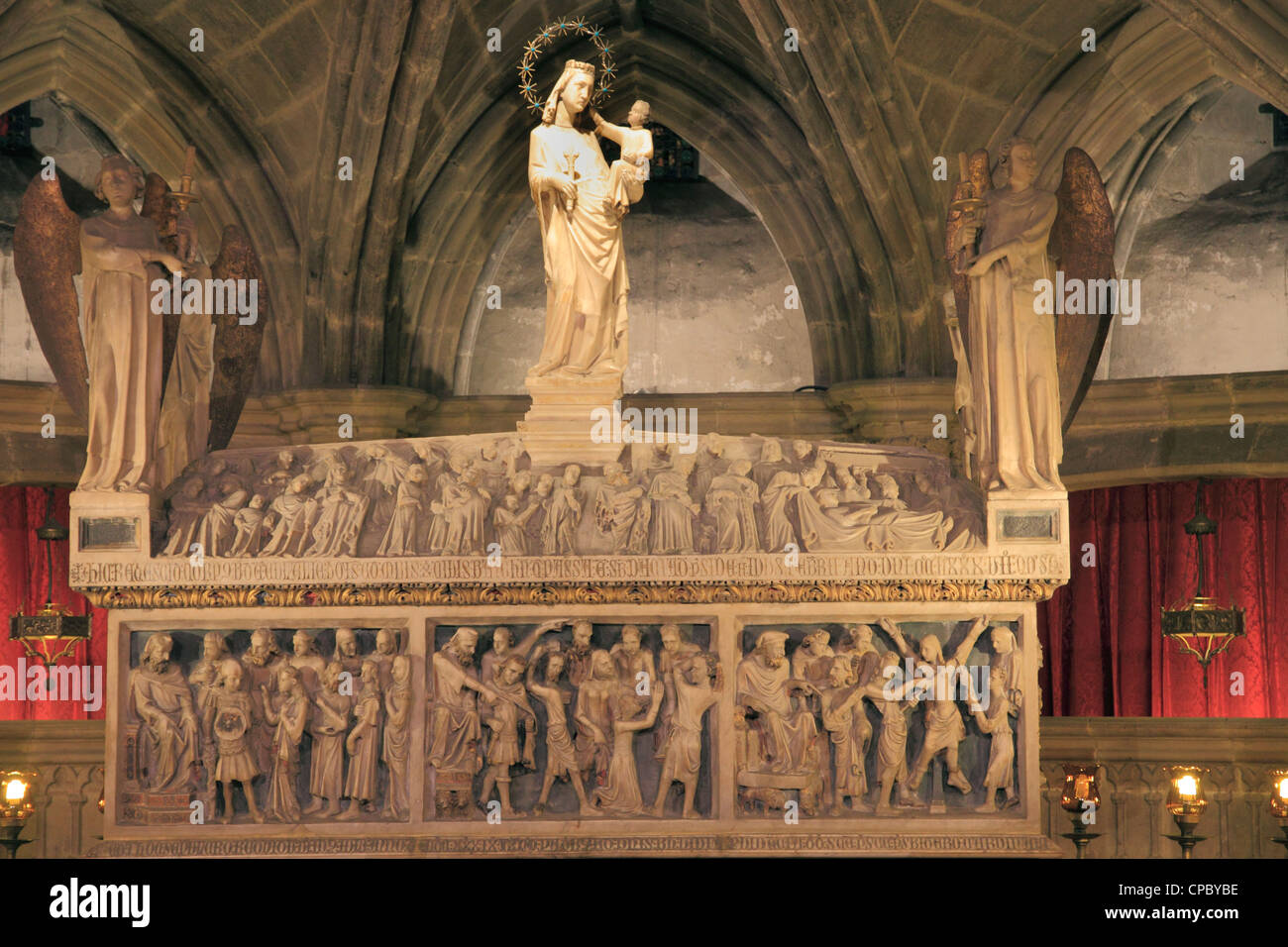 Spain Catalonia Barcelona, cathedral Santa Eulalia crypt Stock Photo ...