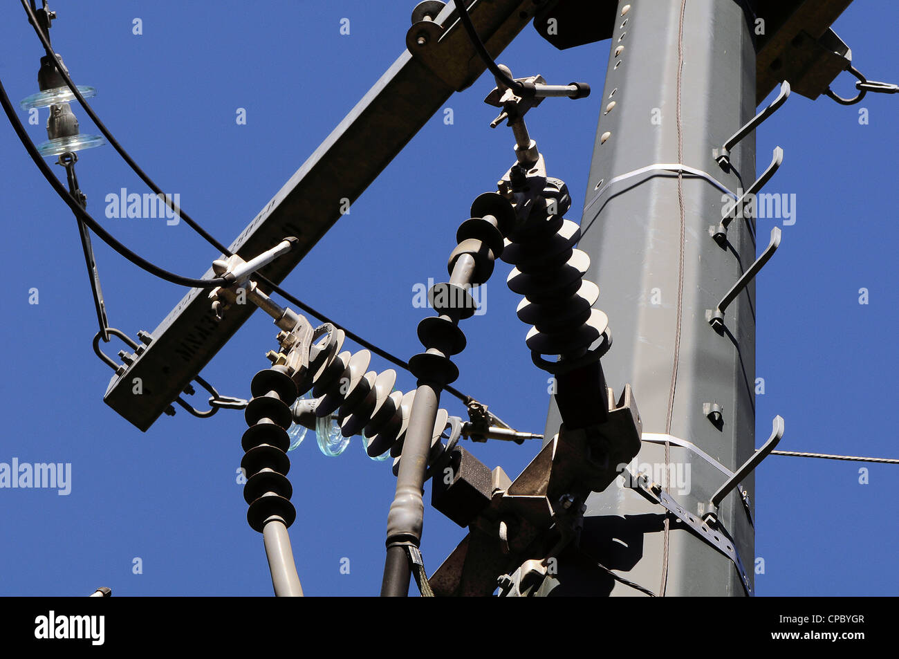 Telegraph pole wires hi-res stock photography and images - Alamy