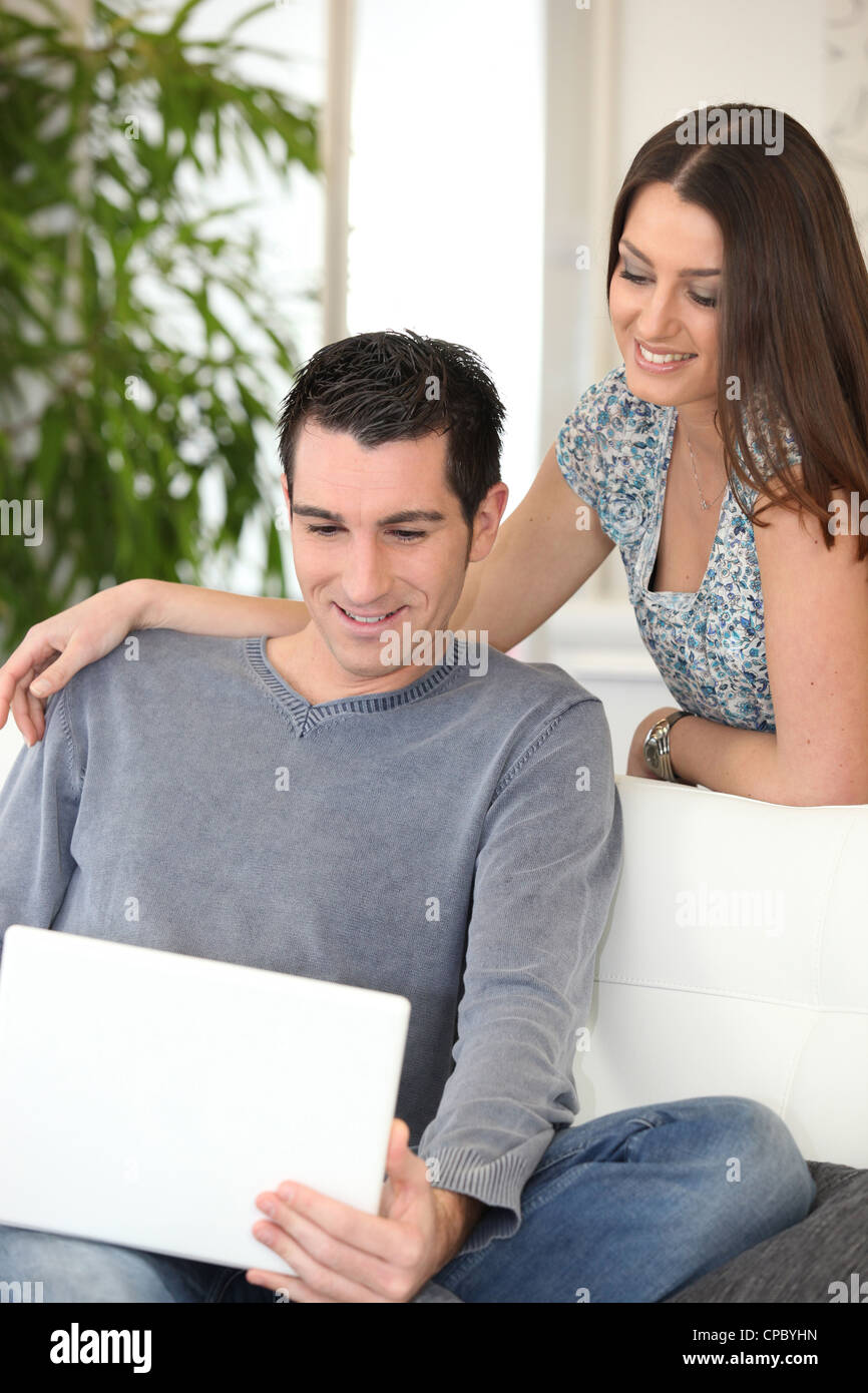 Couple television dvd hi-res stock photography and images - Alamy