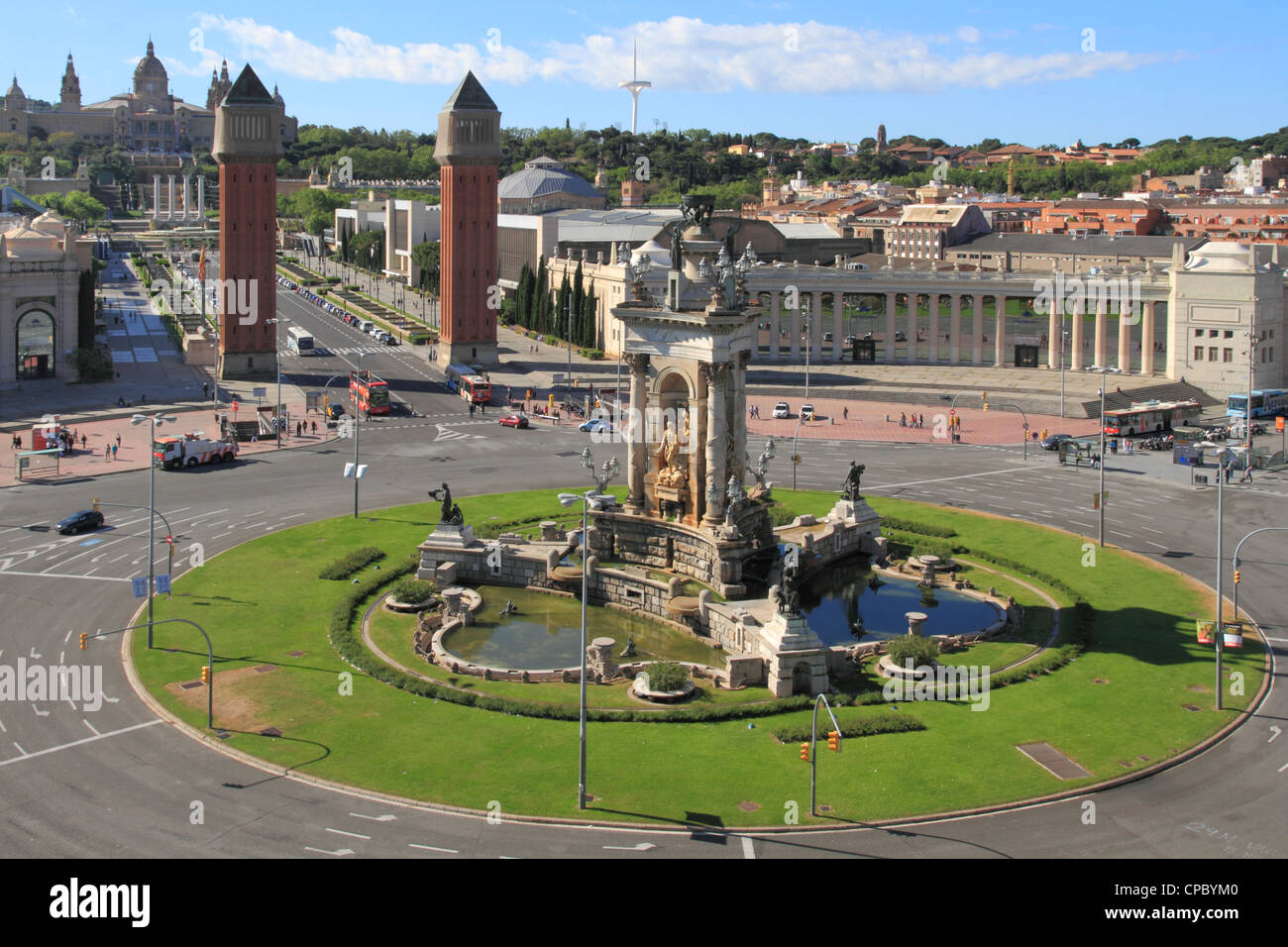 Spain Catalonia Barcelona, Plaza Espana Stock Photo - Alamy