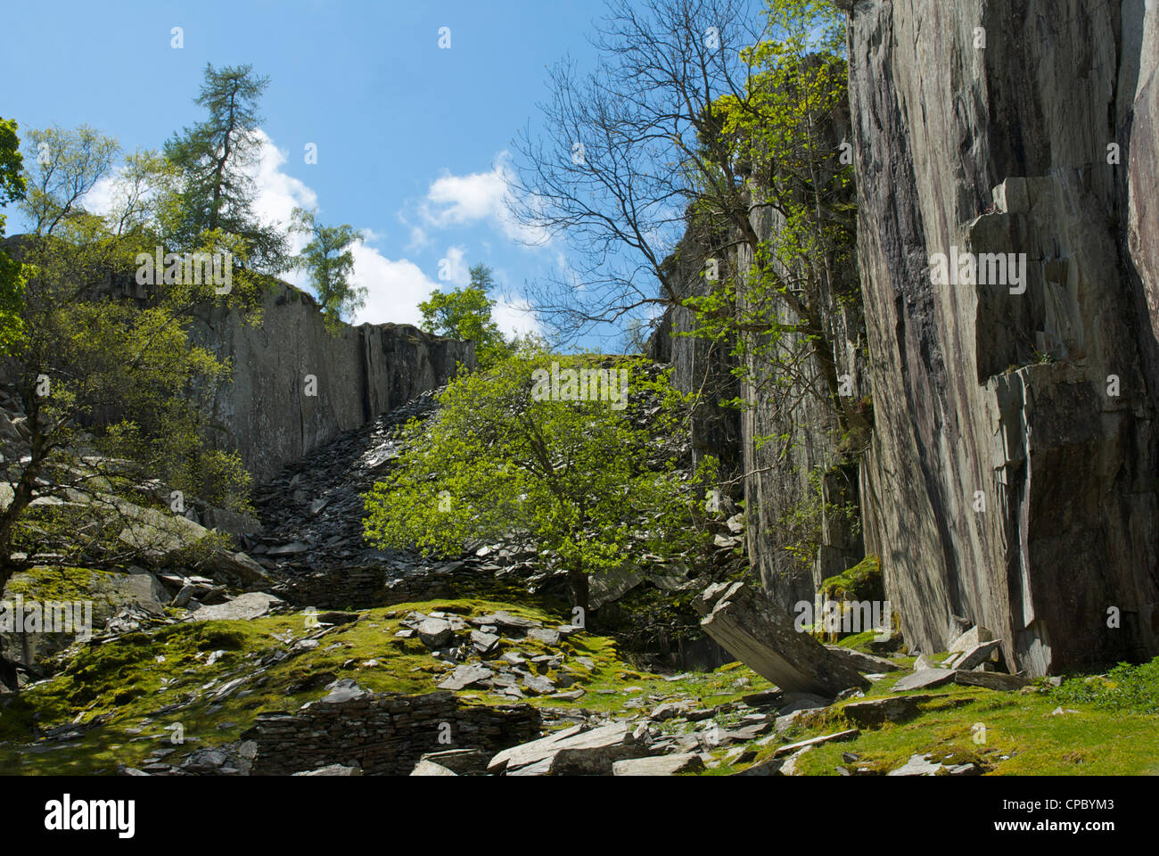 Slate quarry, Tilberthwaite, near Coniston, Lake District National Park ...