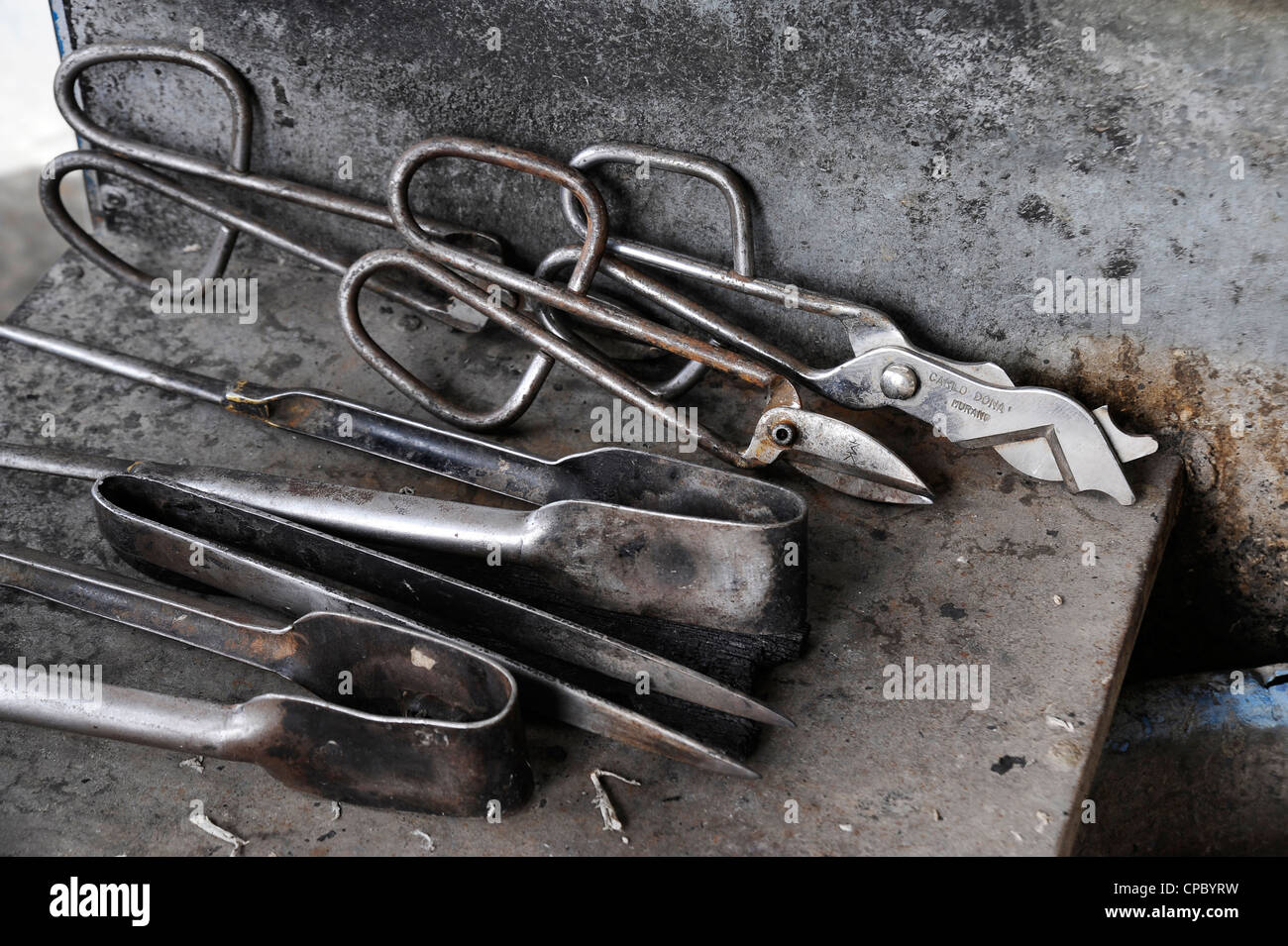 GLASS MAKING HAND TOOLS Stock Photo - Alamy
