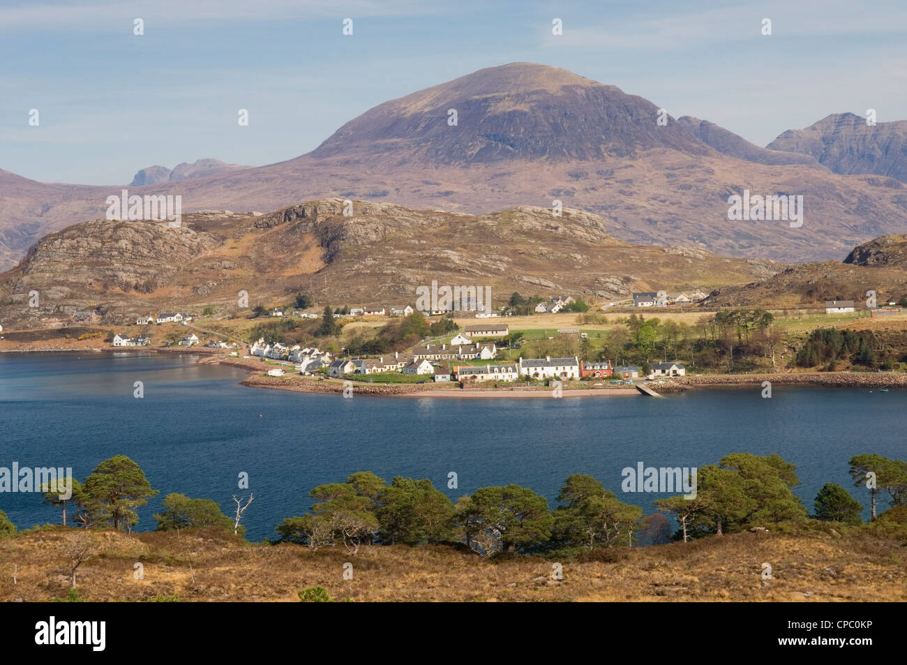 The village of Shieldaig on Loch Torridon, Ross-shire, Scotland Stock ...