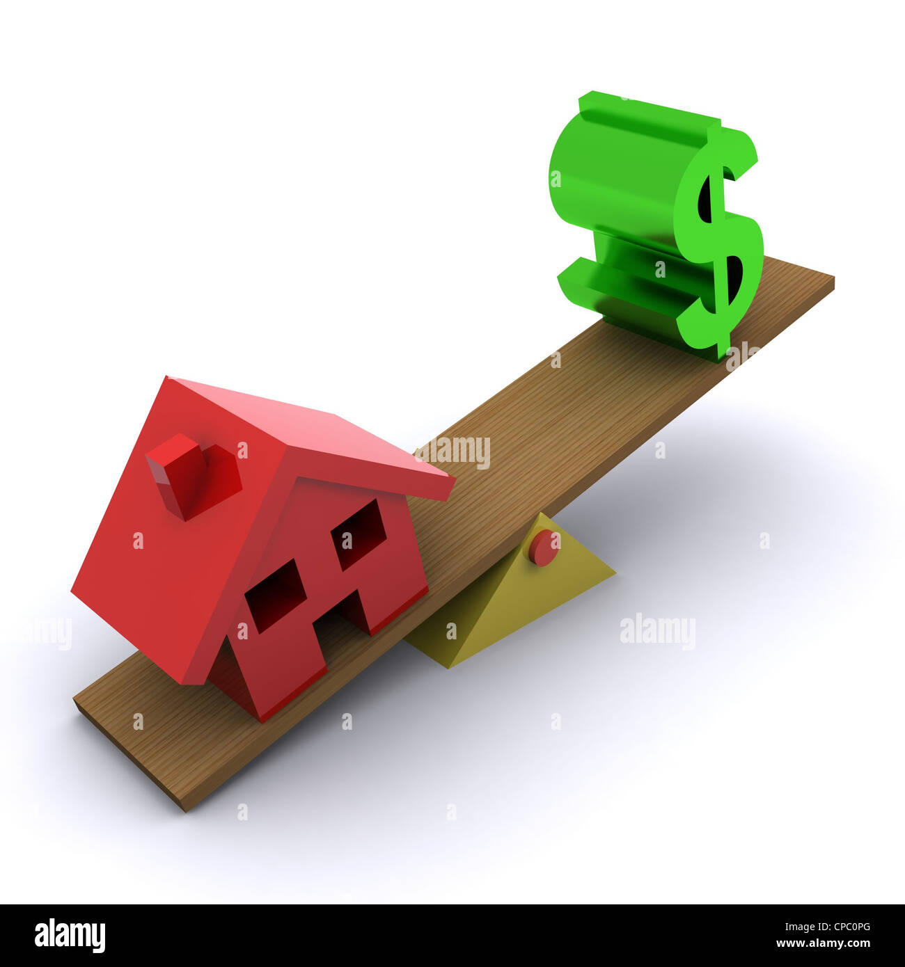 A Colourful 3d Rendered Housing Market Concept Illustration Stock Photo ...
