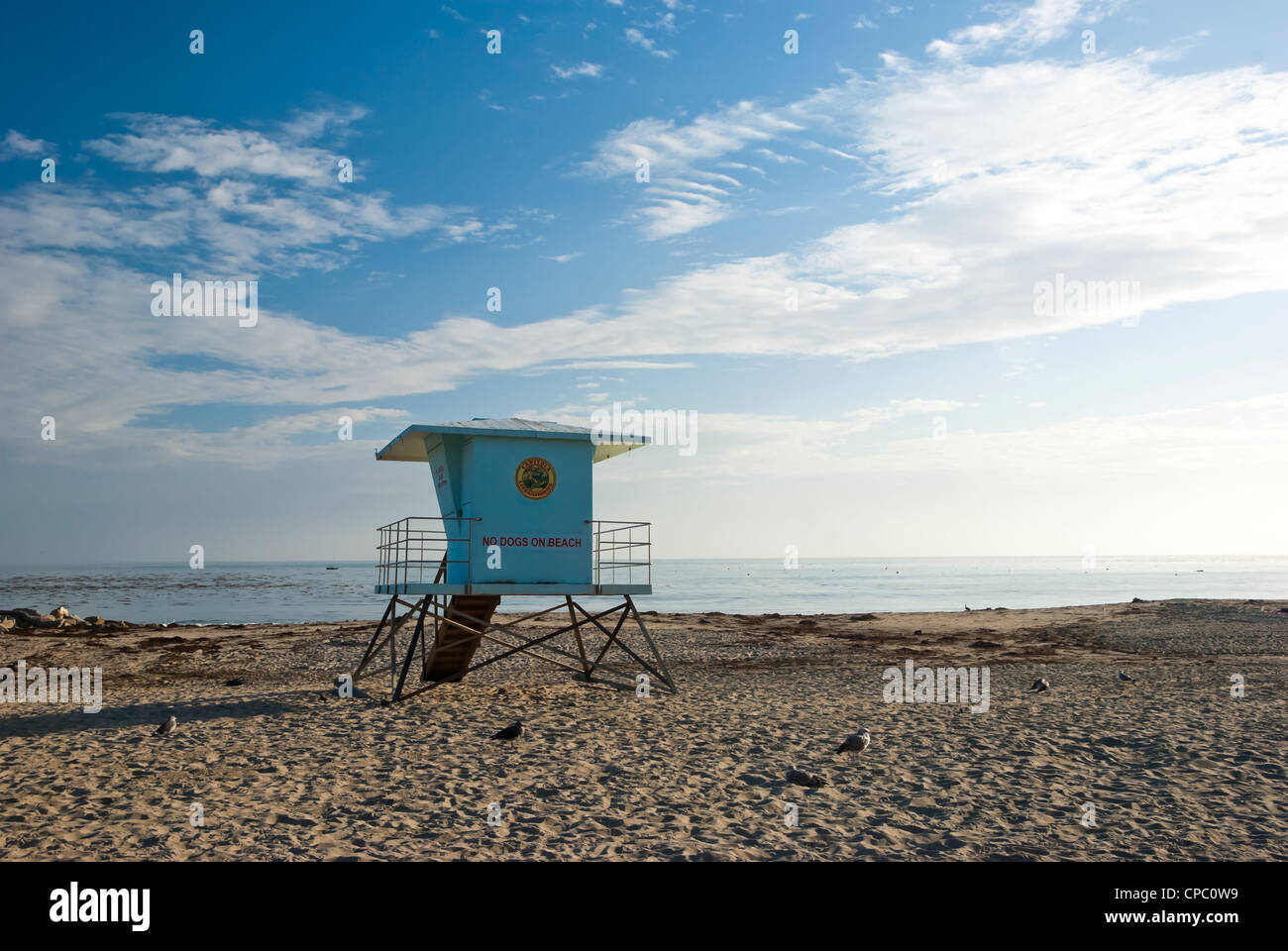 The beach w the life guard house Stock Photo - Alamy
