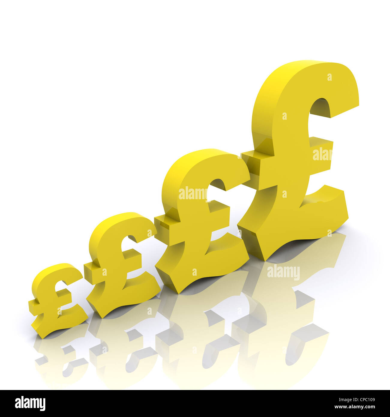 A Colourful 3d Rendered Rising Pound Illustration Stock Photo - Alamy