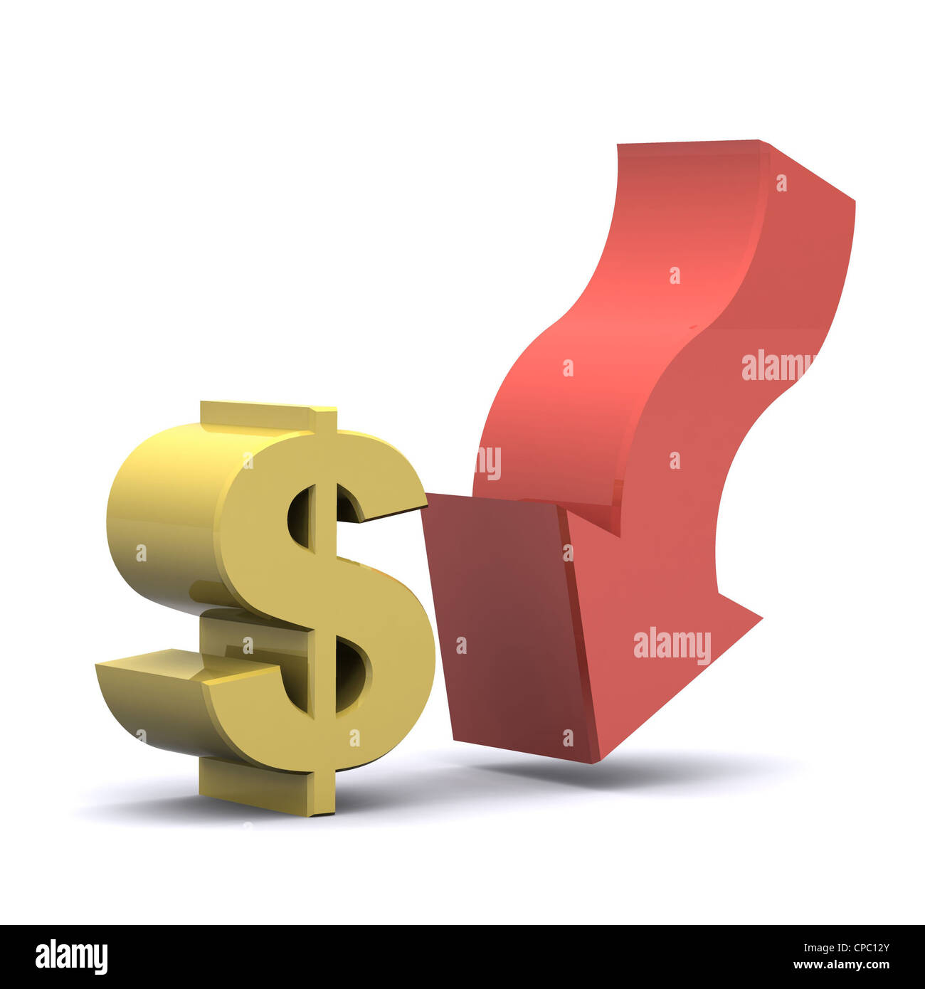 A Colourful 3d Rendered Falling Dollar Illustration Stock Photo - Alamy