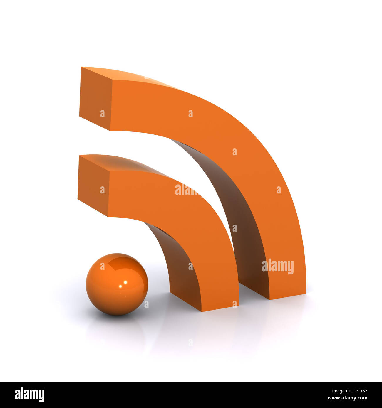 A Colourful 3d Rendered RSS Concept Illustration Stock Photo - Alamy