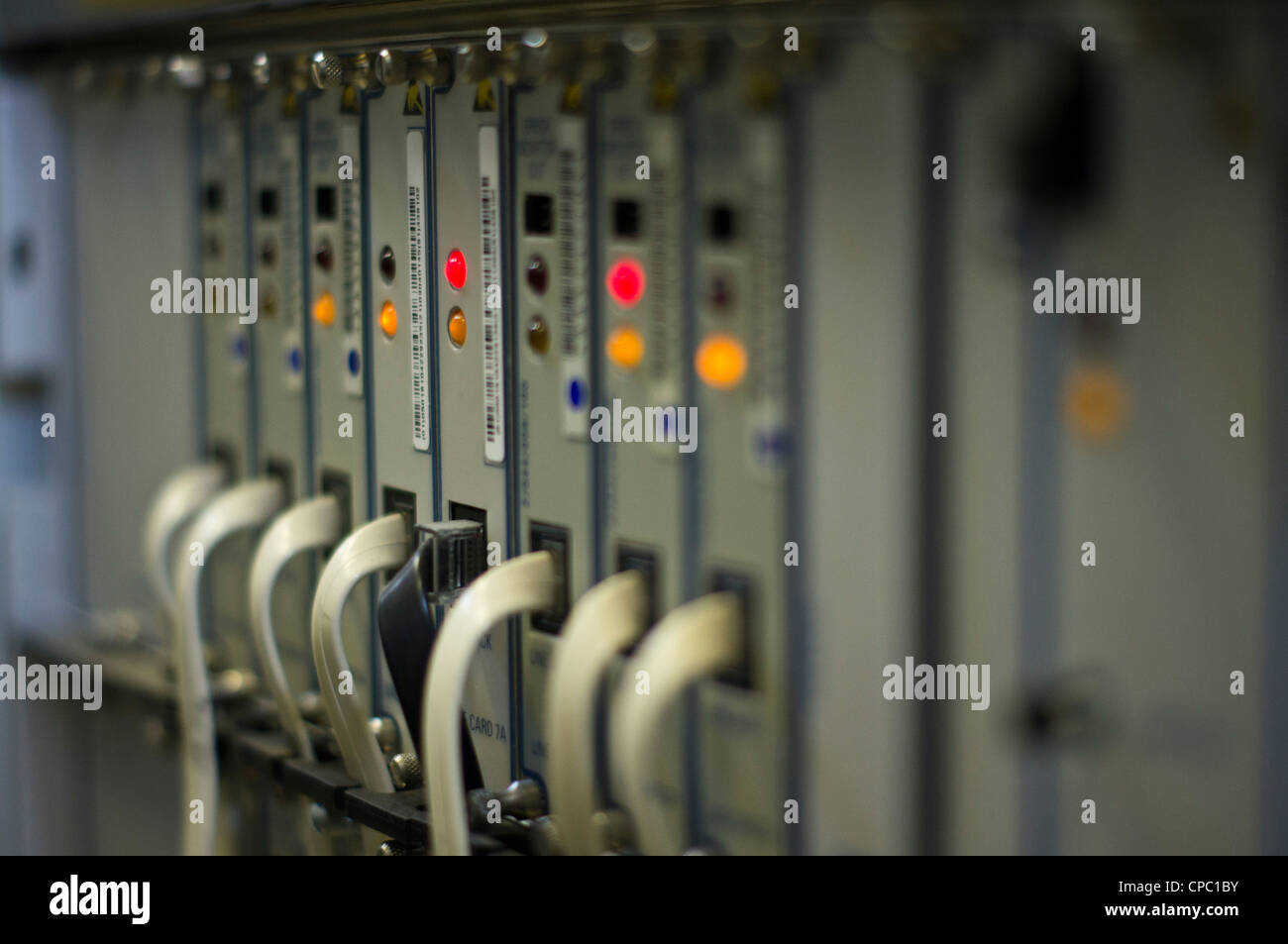 network hub and patch cables Stock Photo - Alamy