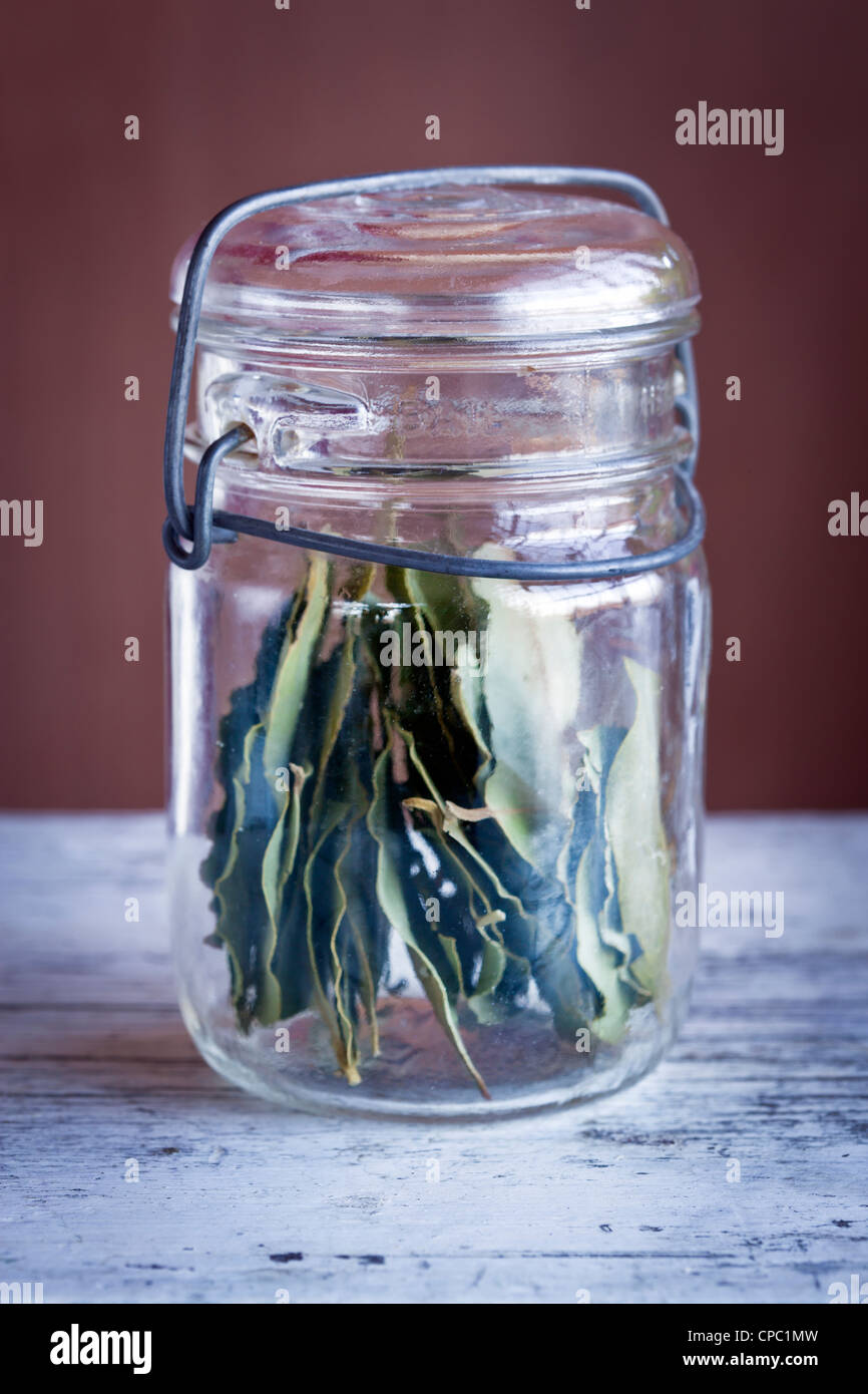 bay leaf in mason jar Stock Photo - Alamy