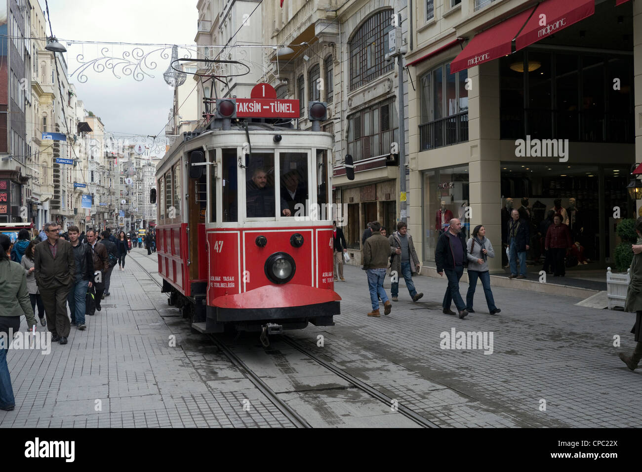 nostalgic tram, Istanbul, Turkey Stock Photo - Alamy