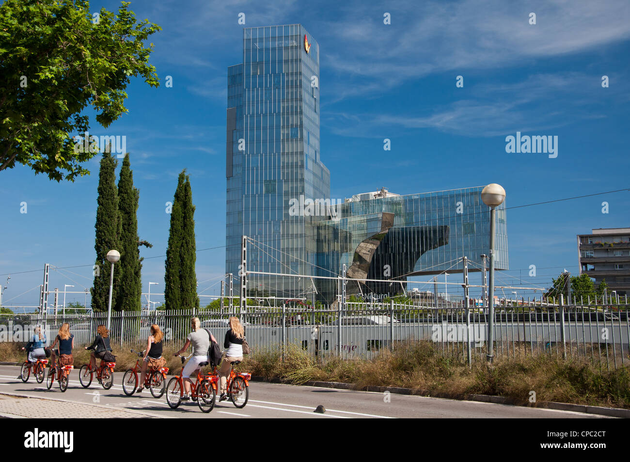 Gas Natural Building in Barcelona, Spain Stock Photo - Alamy