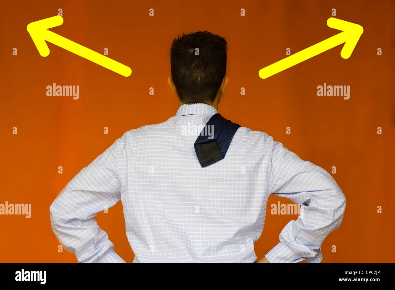 a business man thinking to find a solution to a problem Stock Photo - Alamy